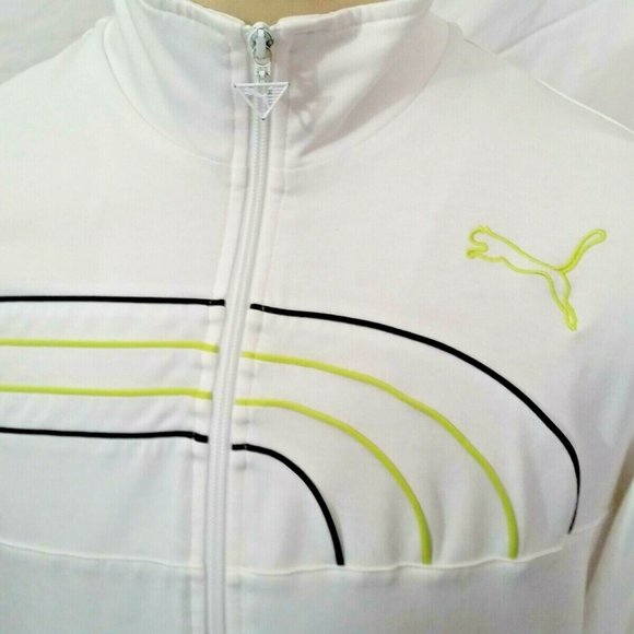 Puma | Jackets & Coats | Puma White Track Jacket | Poshmark